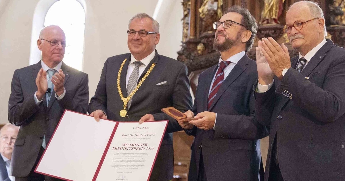 Journalist Prof. Dr. Heribert Prantl mit Memminger Freiheitspreis ...